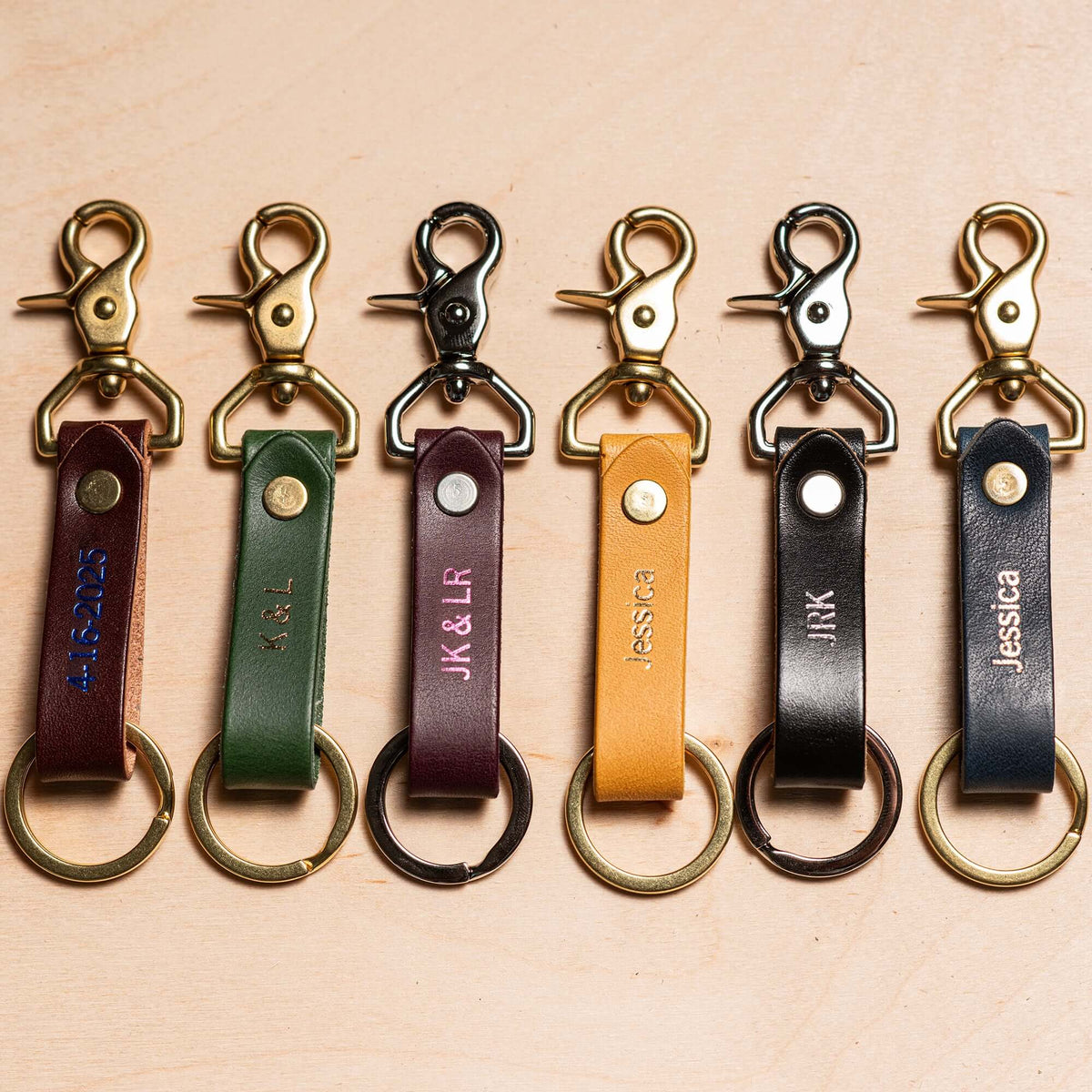 Personalized Leather Keychain: Customizable Gifts for Her – Clark & Taft